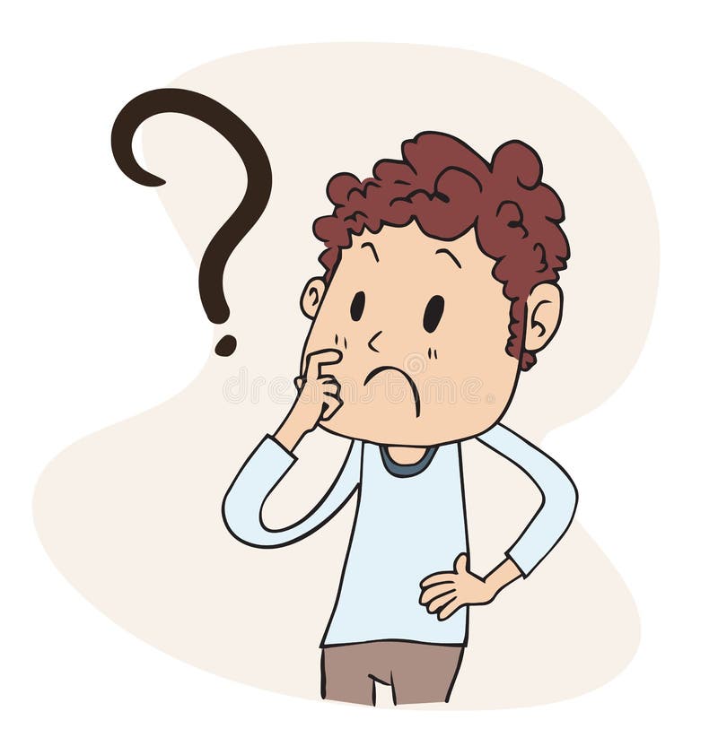 Doubting Man Stock Vector - Image: 58255490