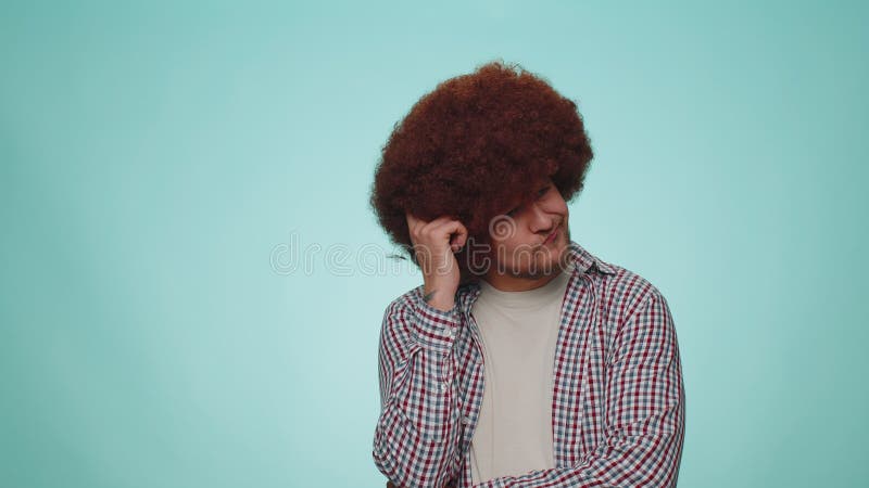 Doubting Pensive Man Pondering and Imagining in Mind, Wondering ...