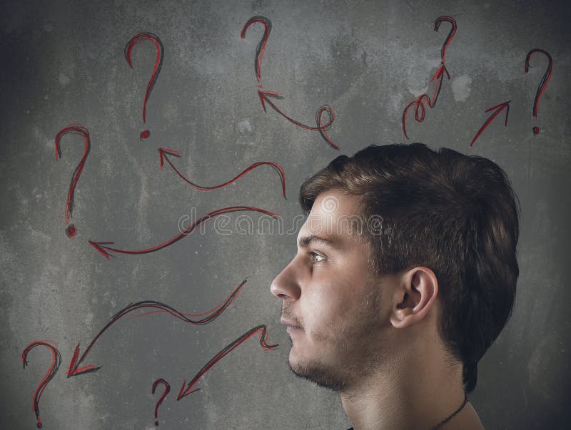 Doubts and questions stock image. Image of concept, doubt - 48046757