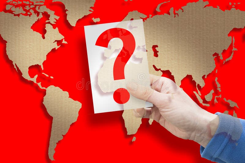 DOUBTS and UNCERTAINTIES about GLOBAL TRENDS - Concept with Global Map ...