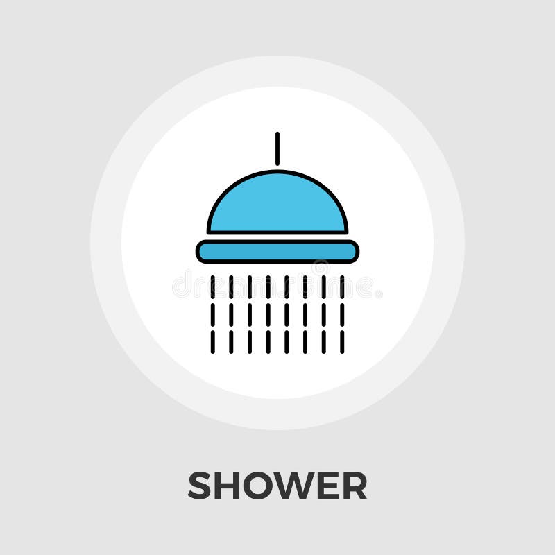 Douche Vector Vlak Pictogram Vector Illustratie - Illustration of ...