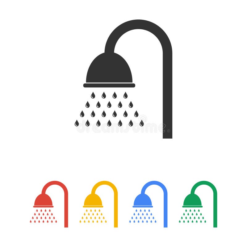 Het Pictogram Van De Douche Vector Illustratie - Illustratie bestaande ...