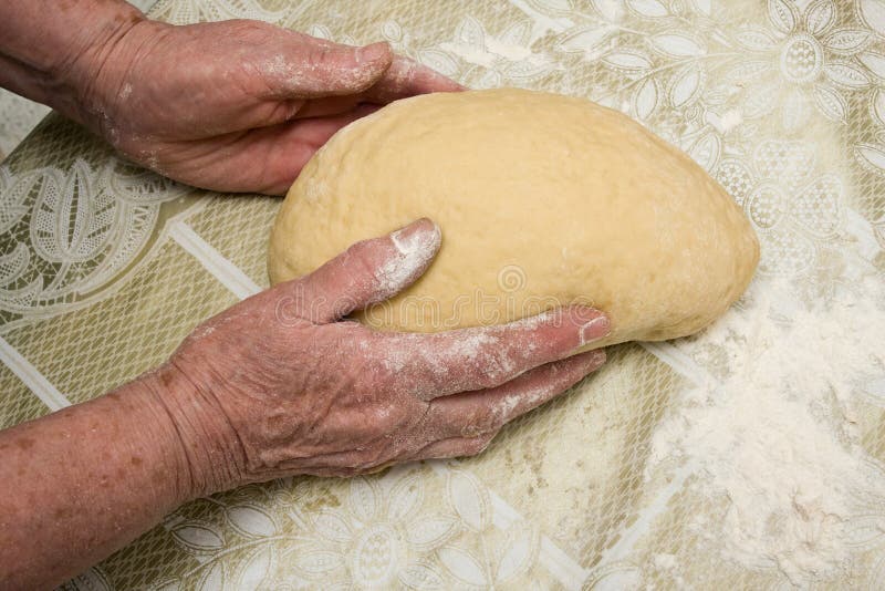 Dough stock image. Image of table, baker, female, kneading - 12855367