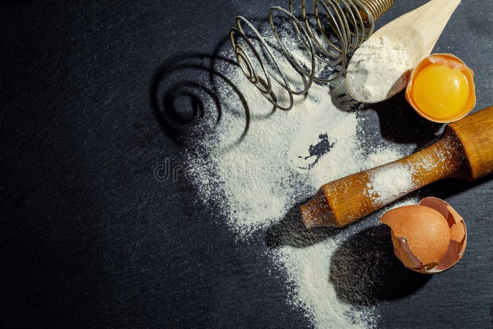 The dough is baked egg stock image. Image of ingredient - 70162261