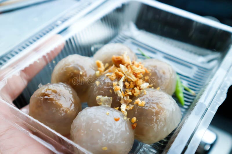 Dough Ball ,tapioca Balls with Pork Filling Stock Image - Image of ...