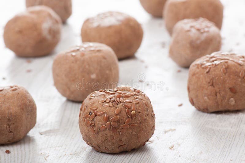 Dough balls stock photo. Image of grain, cookie, homemade - 35816552