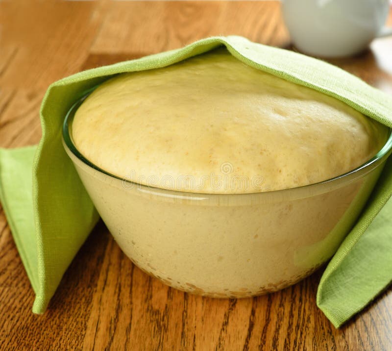 Dough in a bowl stock photo. Image of table, dough, gourmet - 28040170