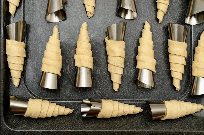 Dough cones stock image. Image of baking, tube, cone - 26761065