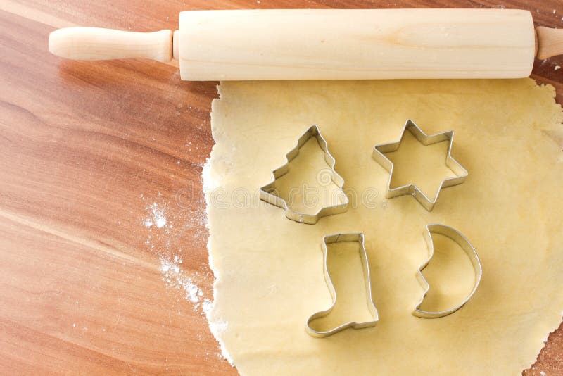 Dough with cutting forms stock photo. Image of bakery - 34306996