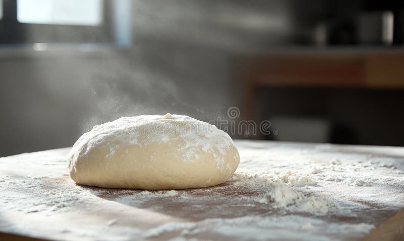 Dough on a Floured Board, Contemporary Kitchen Stock Illustration ...