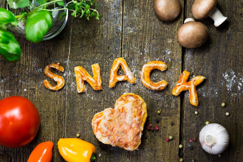 The Word Snack Spelled with Colorful Alphabet Blocks Stock Photo ...