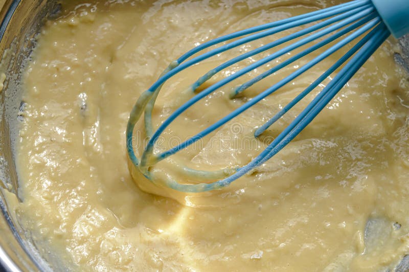 Dough for Pancake Cooking Baking Close Up Stock Image - Image of baked ...