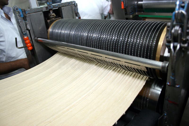 The Dough Passes through the Specially Designed Ro Stock Image - Image ...