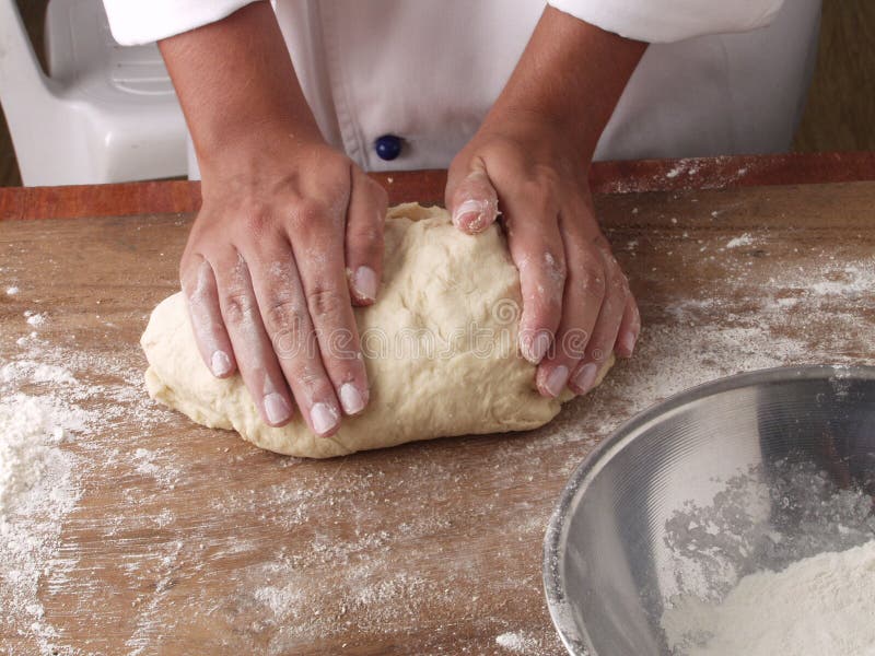 Dough and pizza. stock photo. Image of occupation, indoor - 22239852