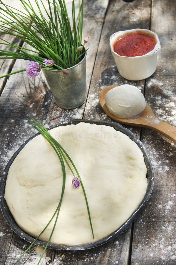 Dough for the pizza base stock photo. Image of baked - 41170268