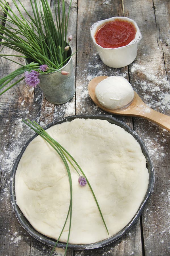 Dough for the pizza base stock image. Image of pizza - 41170271