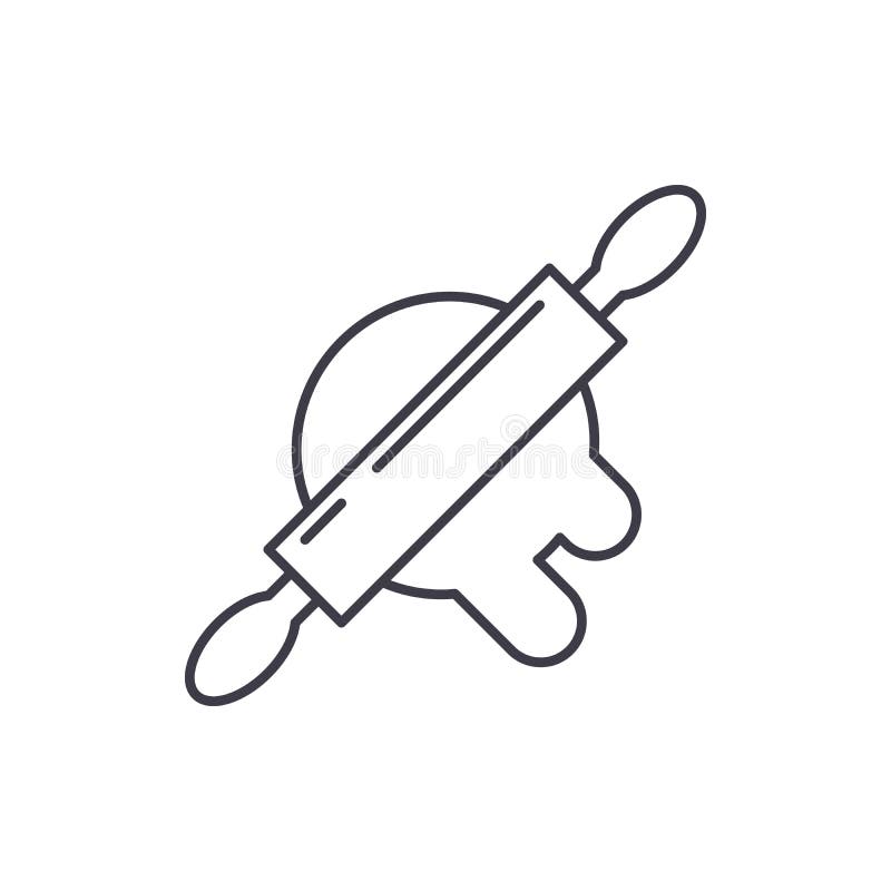 Dough Preparation Line Icon Concept. Dough Preparation Vector Linear ...