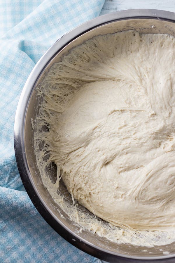 Person Handling a Sticky Dough Stock Image - Image of cooking, baker ...