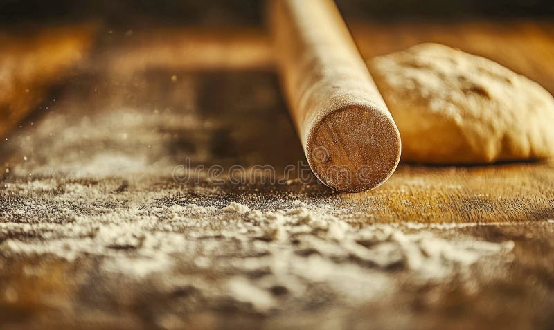 Dough and Rolling Pin stock image. Image of baking, food - 367818043