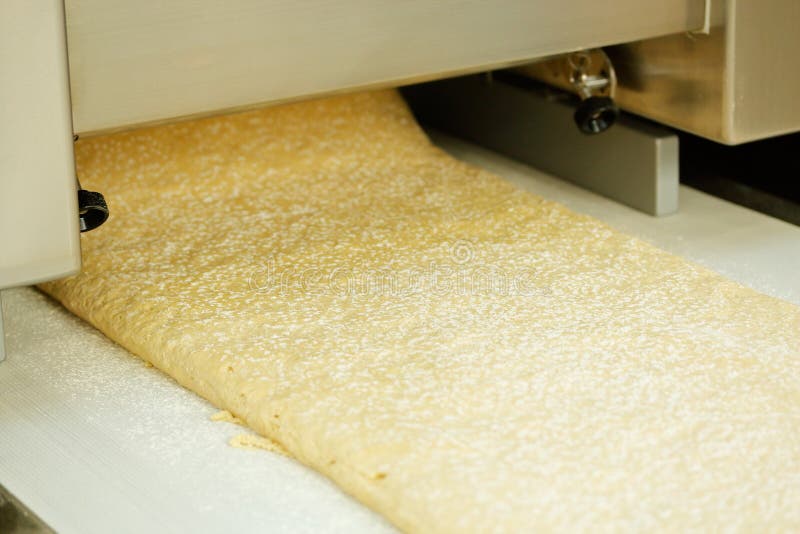 Dough sheeter machine stock image. Image of flour, bread - 97902625