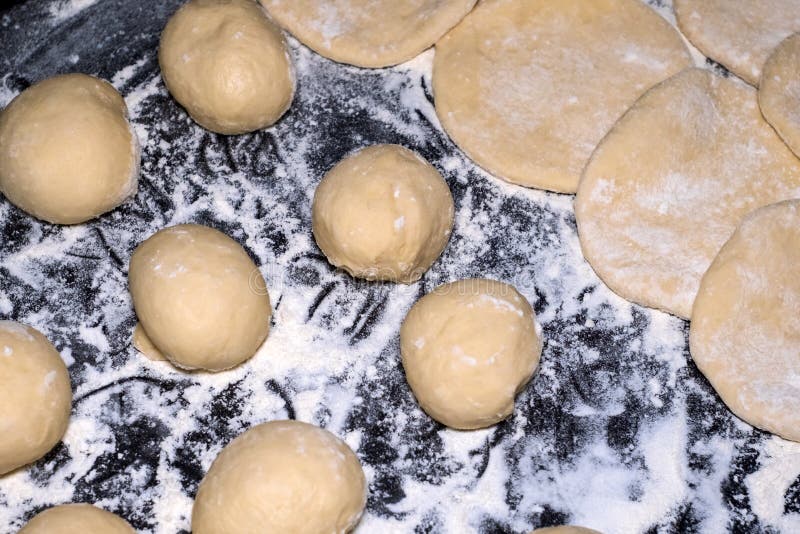 Dough on the table stock image. Image of kitchen, cook - 143370851