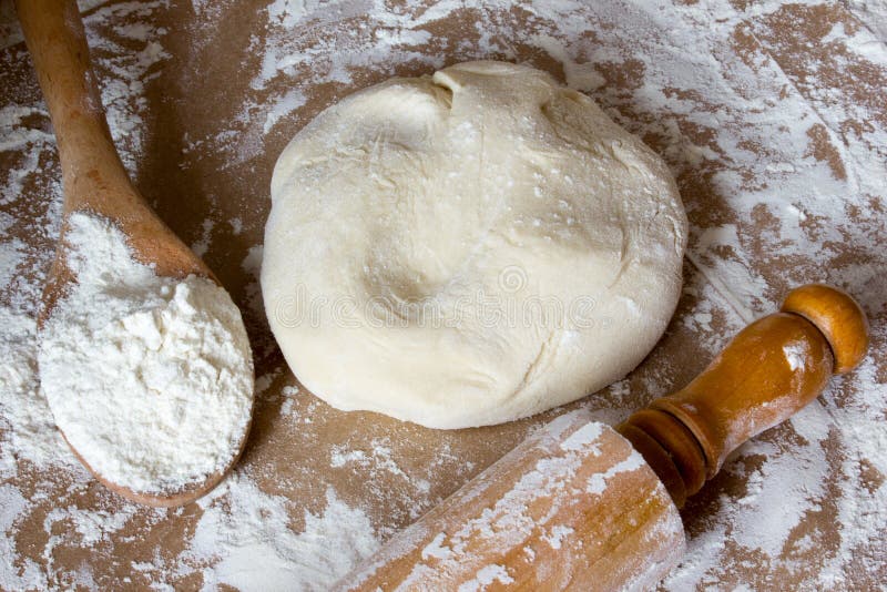 Dough on table stock photo. Image of bakery, cooking - 71082922