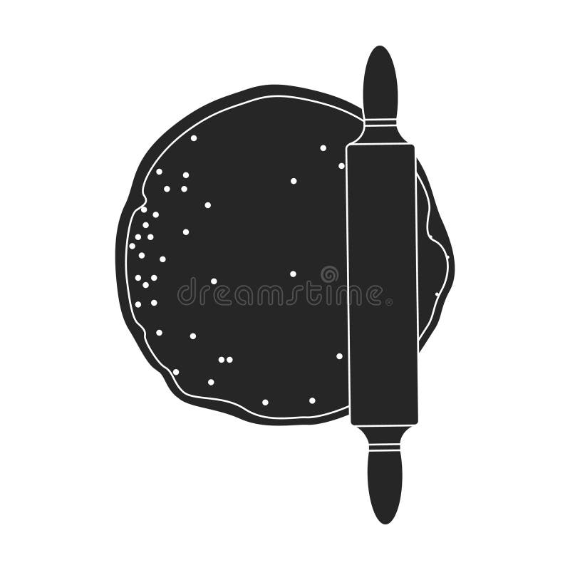 Dough Vector Icon.Black Vector Icon Isolated on White Background Dough ...