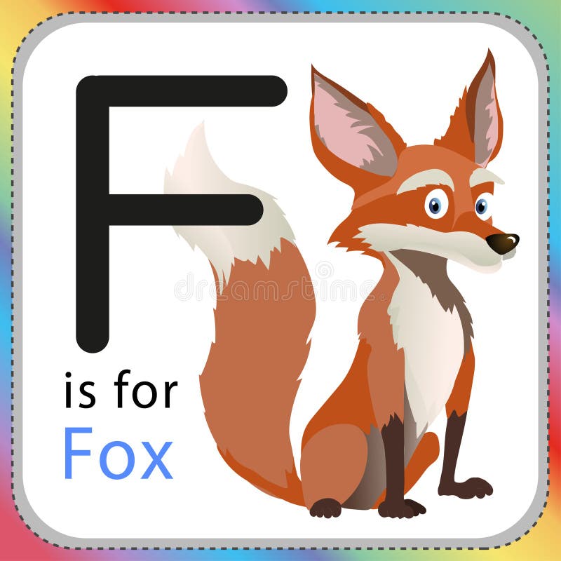 F is for Fox stock illustration. Illustration of lettuce - 360200043