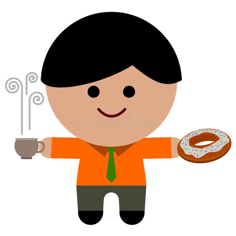 Doughnut break stock illustration. Illustration of work - 41327944