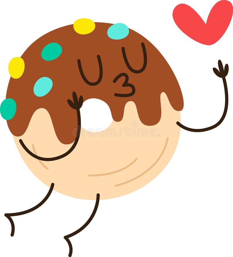 Doughnut Cartoon Character stock vector. Illustration of sweet - 325383738