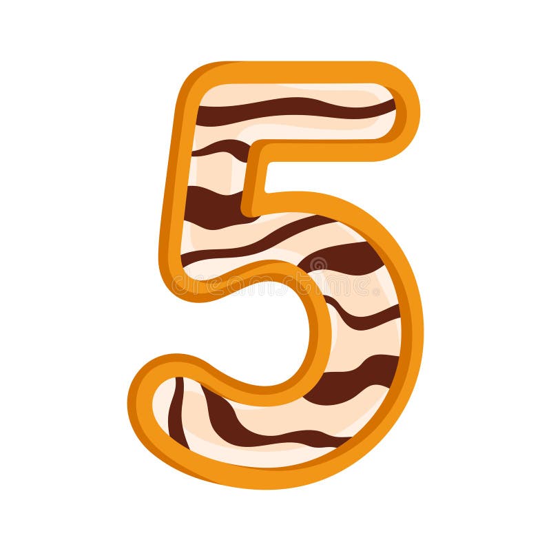 27 Number Sweet Glazed Doughnut Vector Illustration Stock Illustration ...