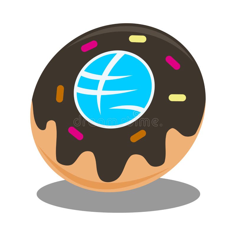 Doughnut Earth Logo Icon Illustration Brand Identity Stock Vector ...