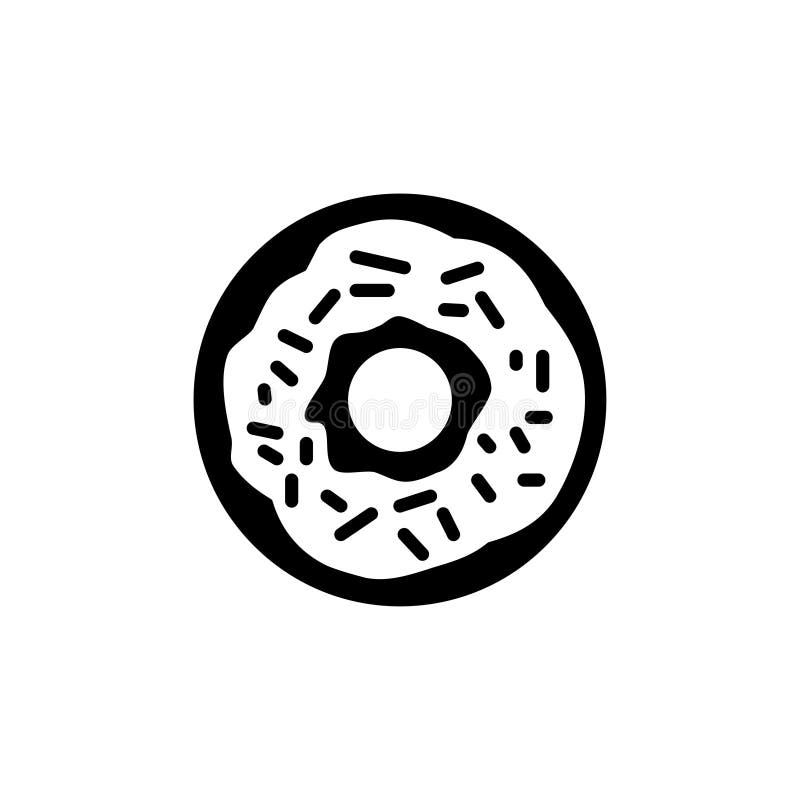 Doughnut Icon Flat Vector Template Design Trendy Stock Vector ...