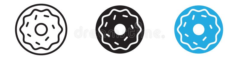 Doughnut Icon Thin Line Illustration Stock Vector - Illustration of ...