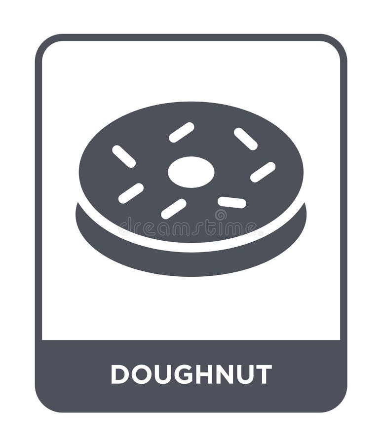 Doughnut Icon in Trendy Design Style. Doughnut Icon Isolated on White ...