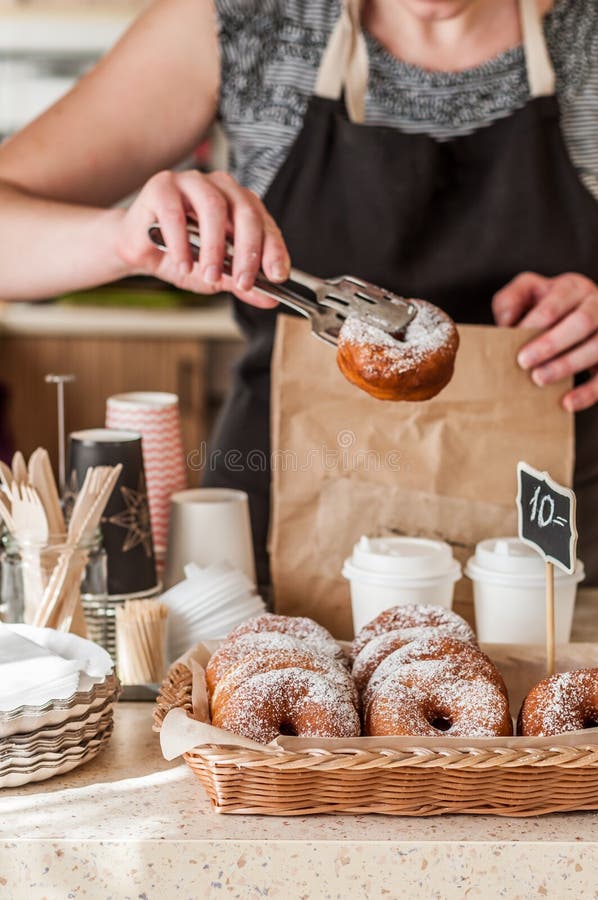 Doughnut Store Counter stock photo. Image of business - 89647018