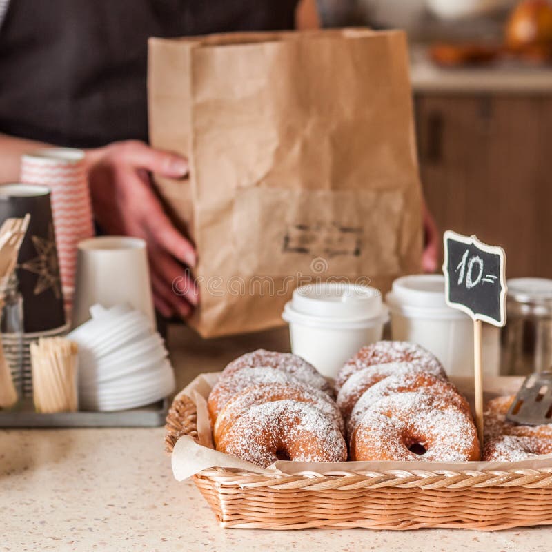 Doughnut Store Counter stock photo. Image of fried, counter - 89646938