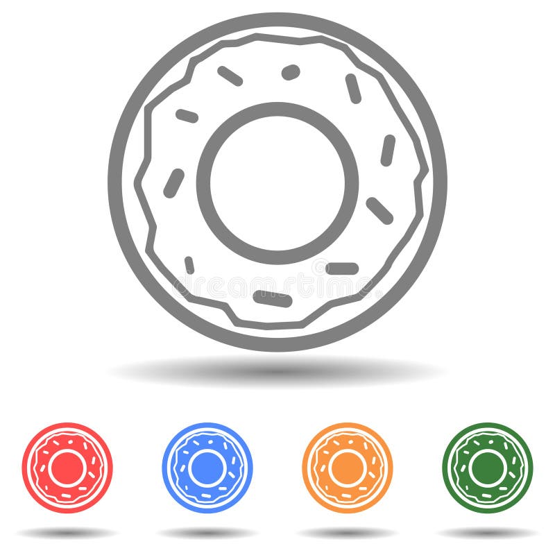 Doughnut Vector Icon Illustration. Flat Vector Stock Vector ...