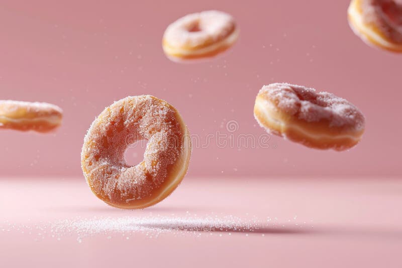 Doughnuts Flying through the Air, Perfect for Food-related Projects ...