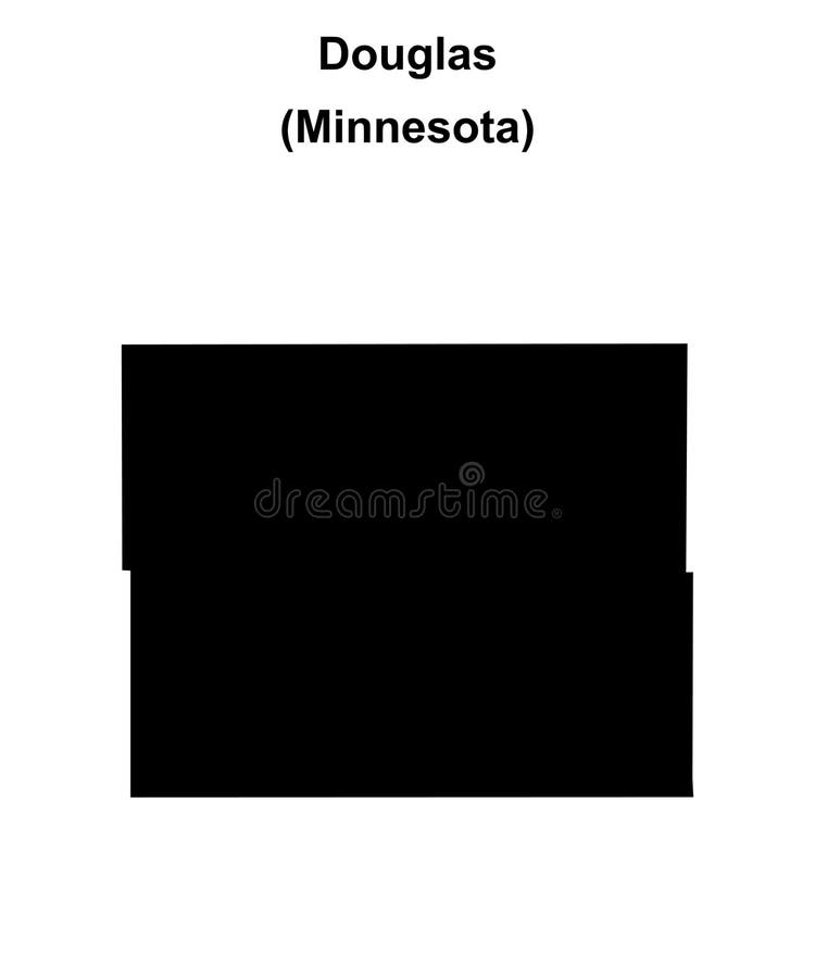 Douglas outline map stock vector. Illustration of outline - 361610245