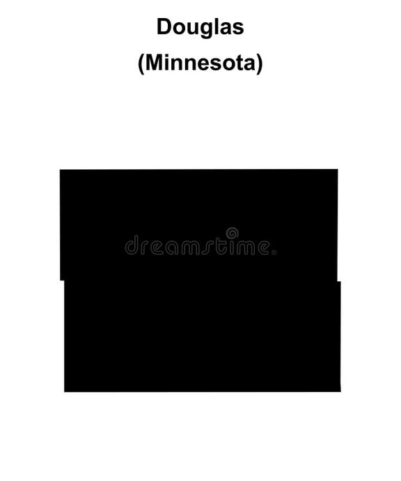 Douglas outline map stock vector. Illustration of outline - 361610245