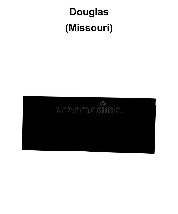 Douglas outline map stock illustration. Illustration of contour - 361614114