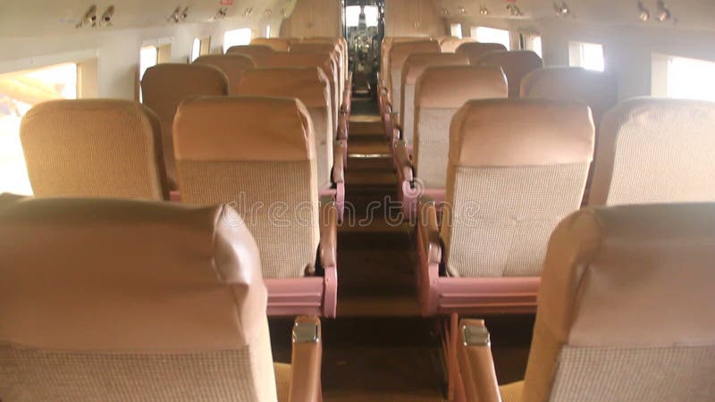 Douglas DC3 Interior 2 stock video. Video of commute - 71796493