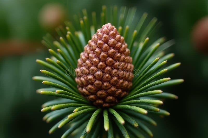 Douglas Fir Pinecone with Ripe Fruit Stock Illustration - Illustration ...