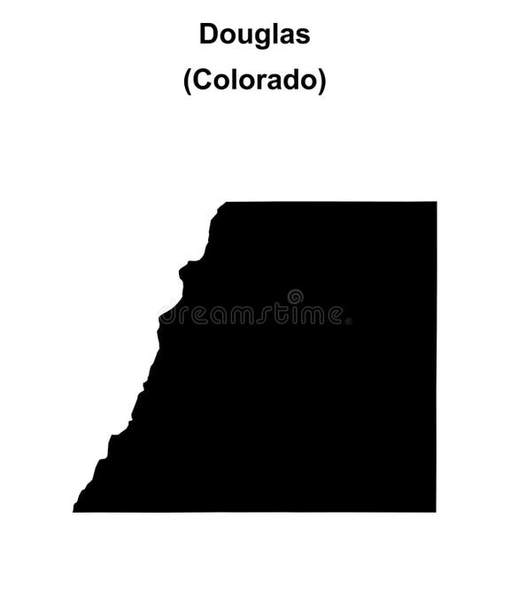 Douglas outline map stock vector. Illustration of county - 357886330