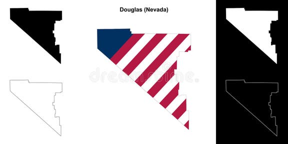 Douglas outline map stock vector. Illustration of douglas - 324037984