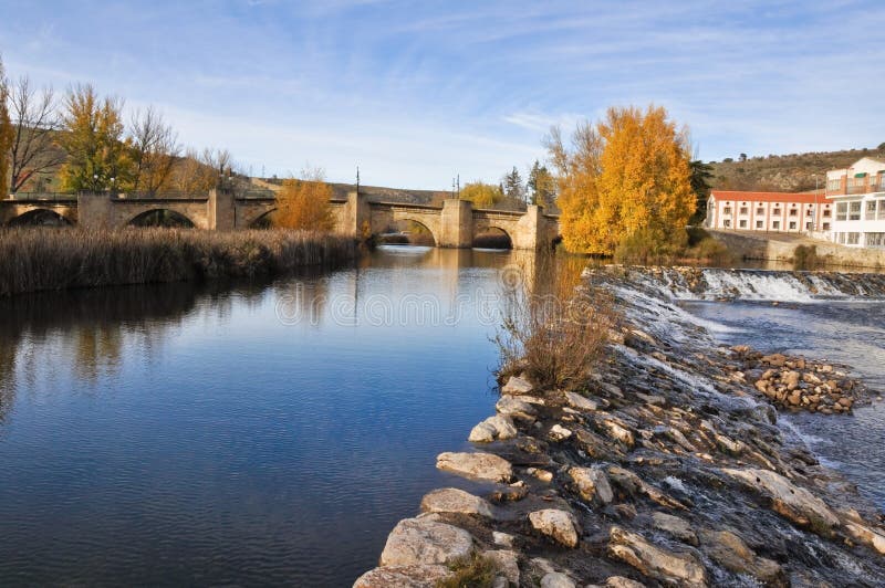 Douro River at Soria (Spain) Stock Image - Image of riverside, spain ...