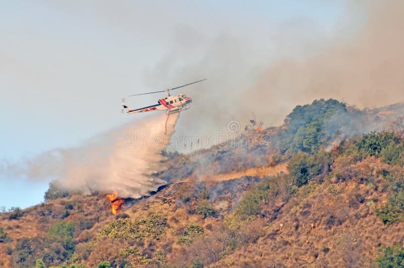 Dousing the Flames stock image. Image of helicopter, drought - 38846453