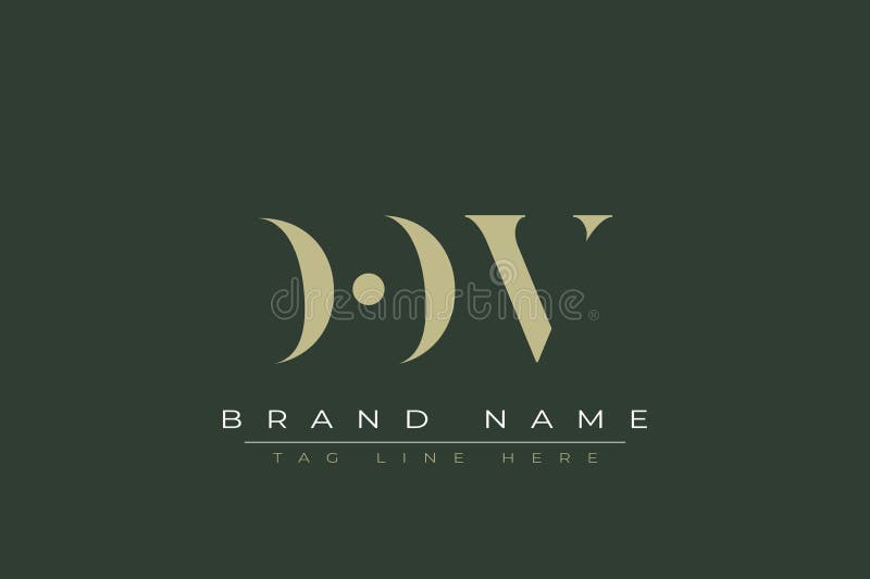 DOV Abstract Letter Logo Design Stock Illustration - Illustration of ...