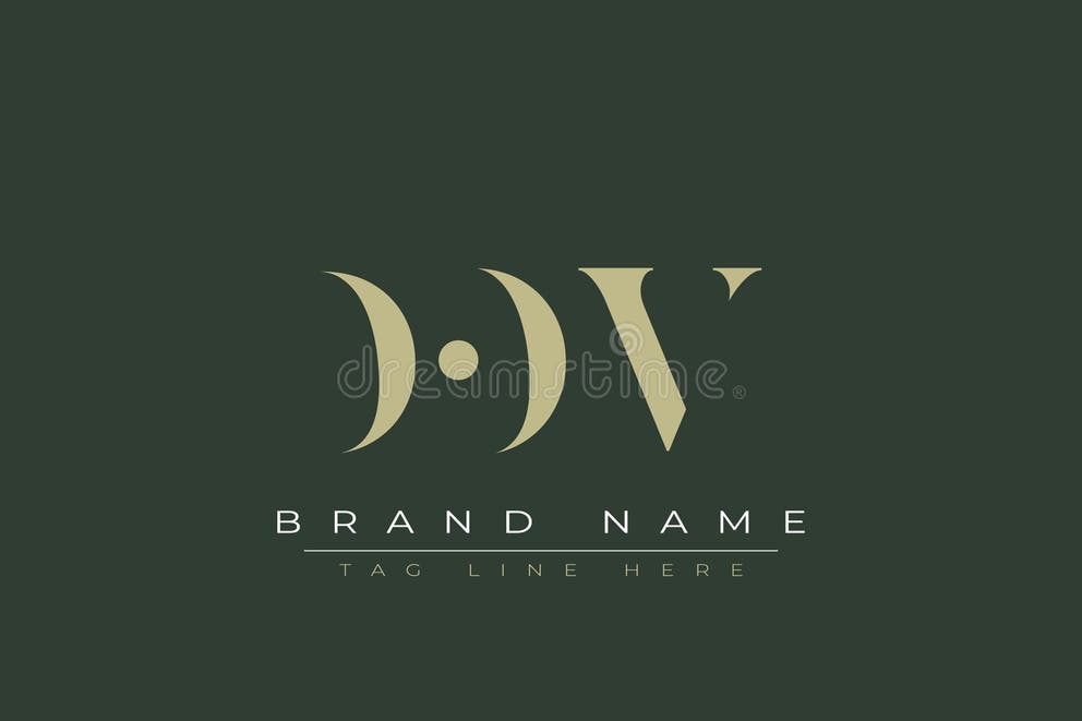 DOV Abstract Letter Logo Design Stock Illustration - Illustration of ...